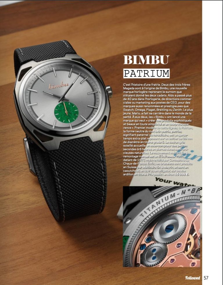 bimbu Patrium mise en lumière dans Followed Magazine - bimbu